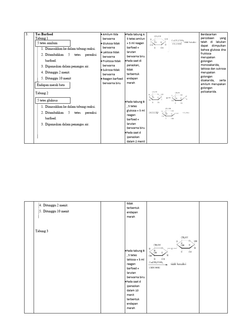 Uji Karbohidrat dengan Tes Barfoed | PDF