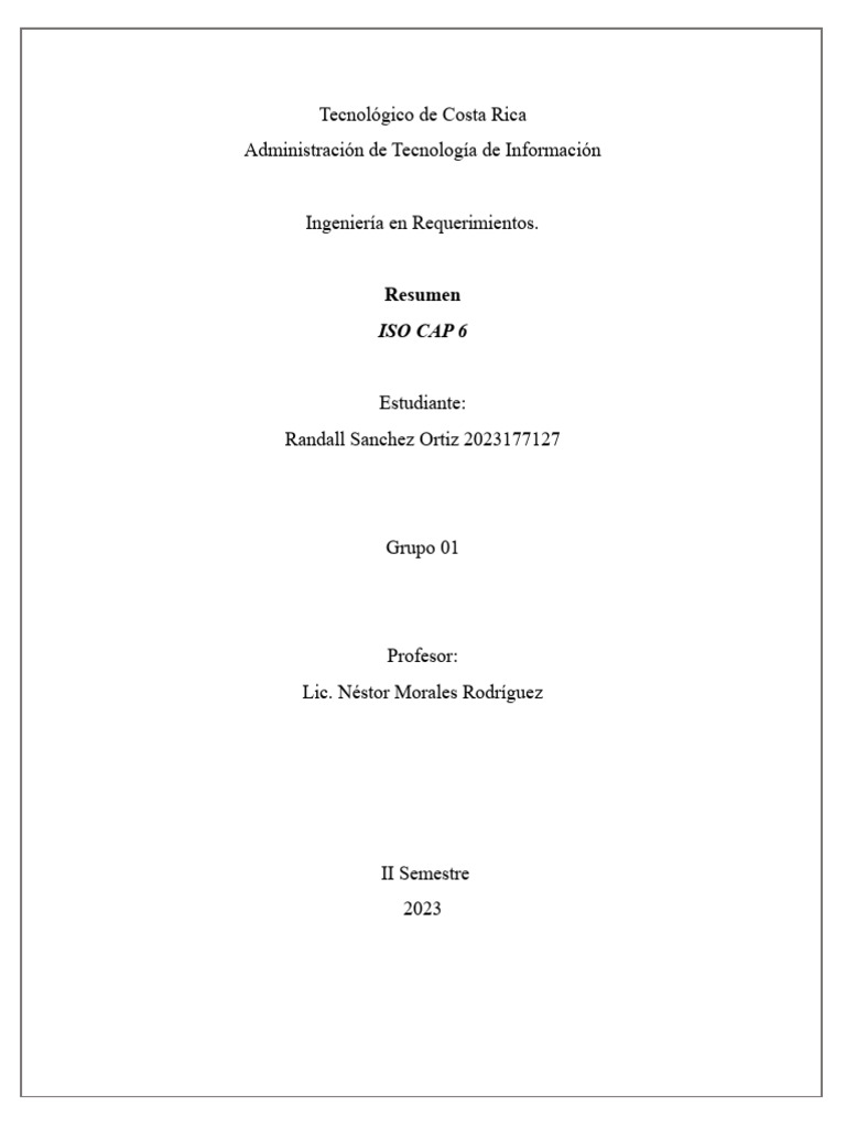 Resumen Cap 6 ISO | Descargar gratis PDF | Software | Evaluación del ciclo de vida