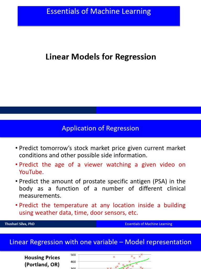 Linear Models For Regression | PDF | Regression Analysis | Loss Function