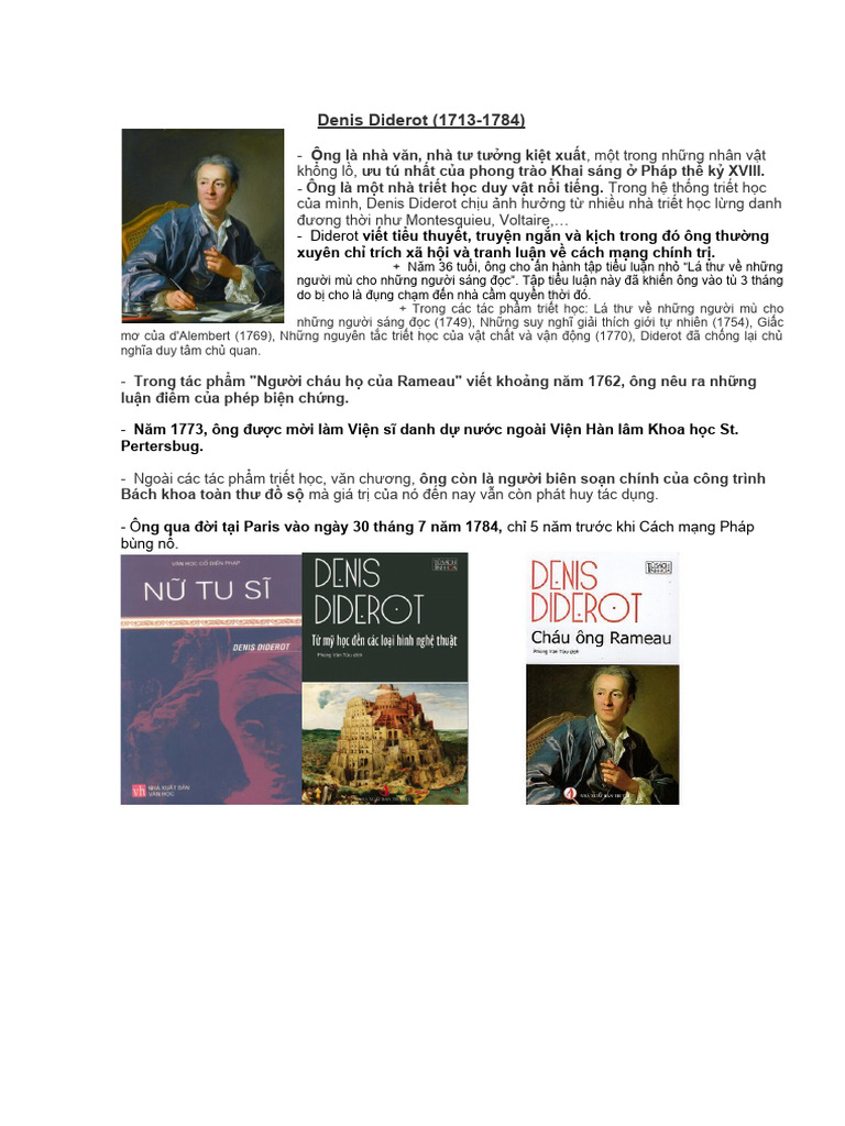 Giới thiệu về Denis Diderot | PDF