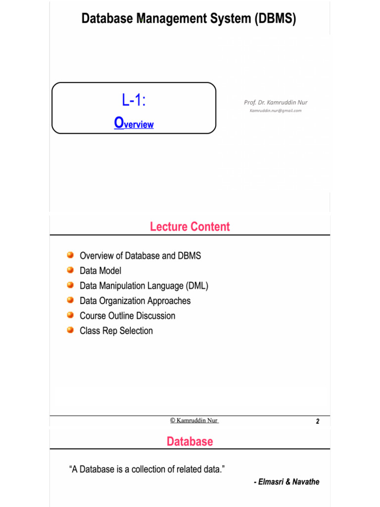 A. Introduction To Database | PDF