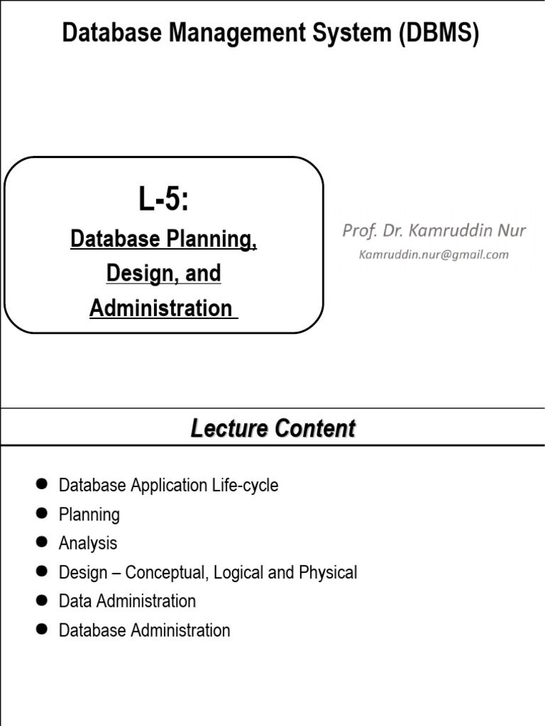 Database Planning and Design Guide | PDF | Databases | Data Model
