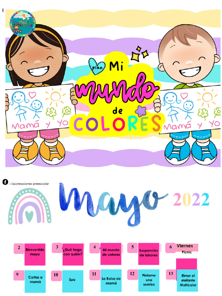 Plan Mi Mundo de Colores | Descargar gratis PDF | Educación de la ...