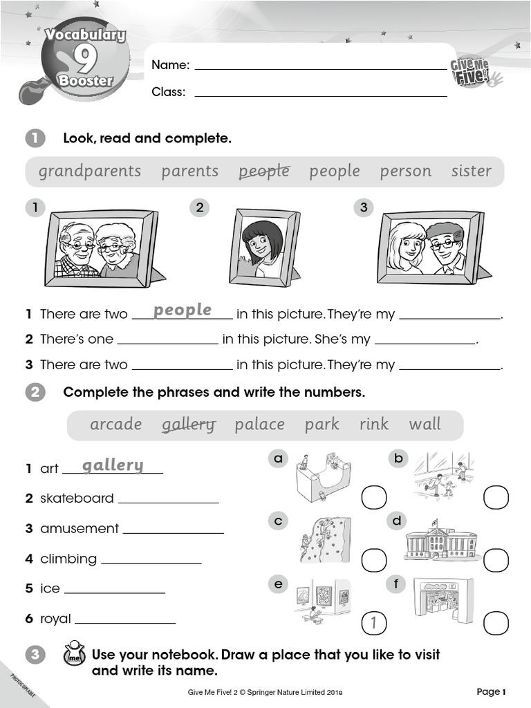 Vocabulary Exercises for Kids | PDF