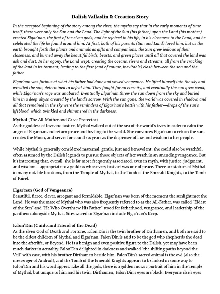 Vallaslin | PDF | Elf (Dungeons & Dragons)