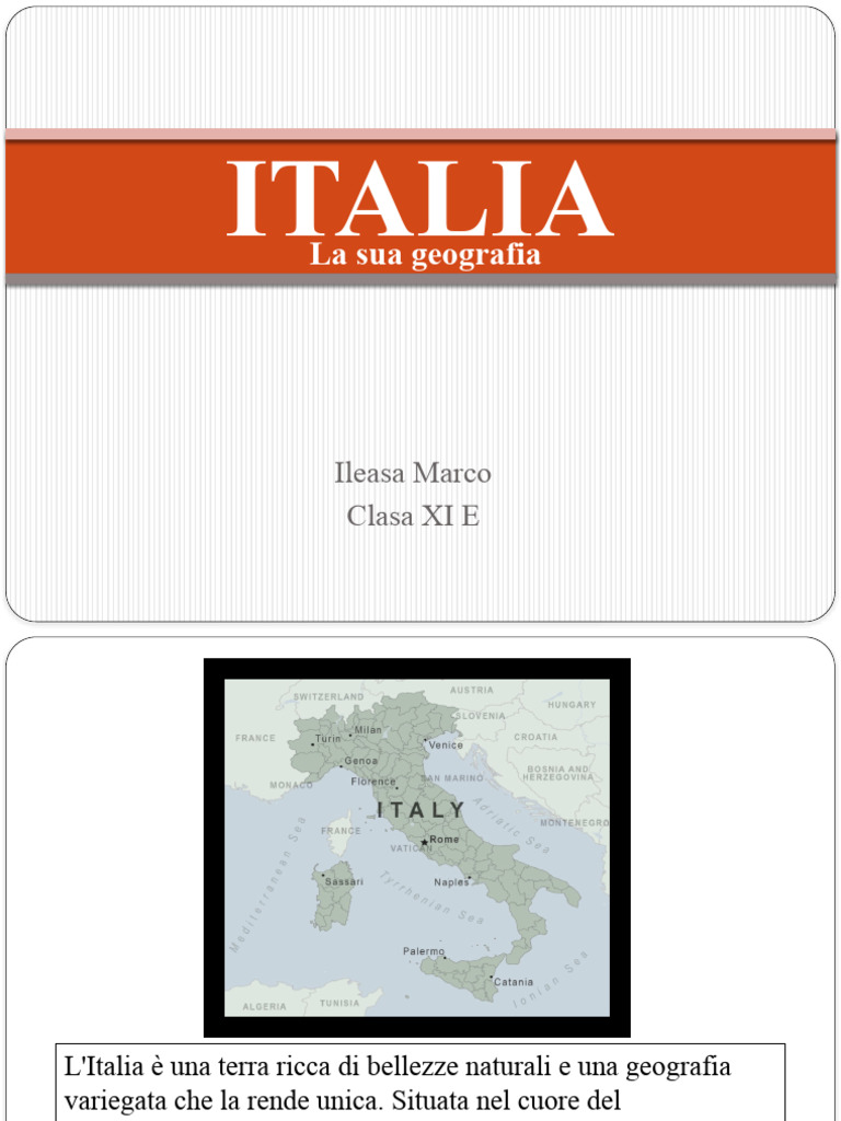 ITALIA-La Sua Geografia | PDF