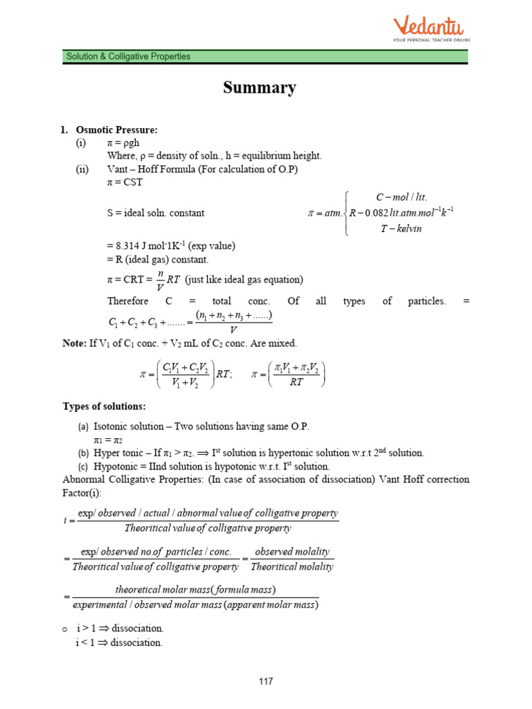 6.solution - Colligative Properties | PDF | Quantity | Continuum Mechanics