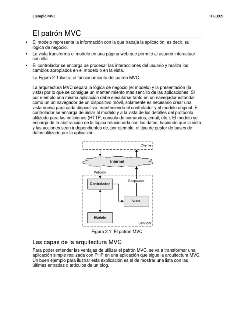 Ejemplo MVC | PDF | Modelo – Vista – Controlador | Php