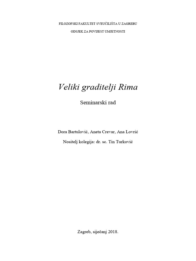 Veliki Graditelji Rima | PDF
