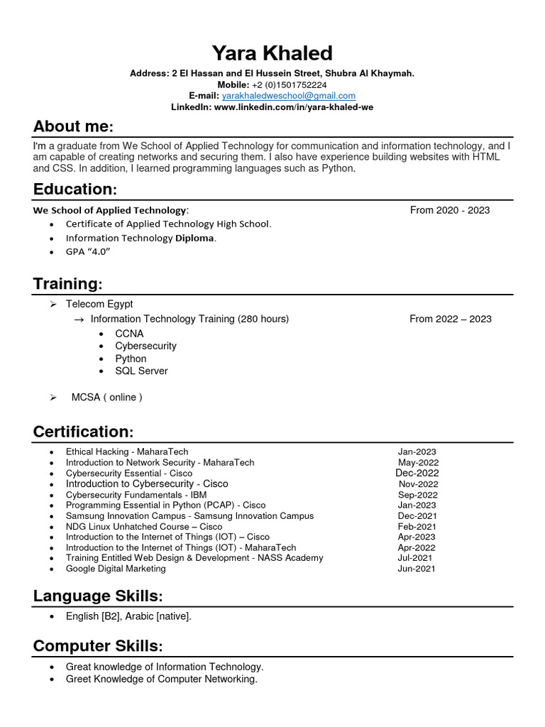 My CV | PDF | Computer Security | Security