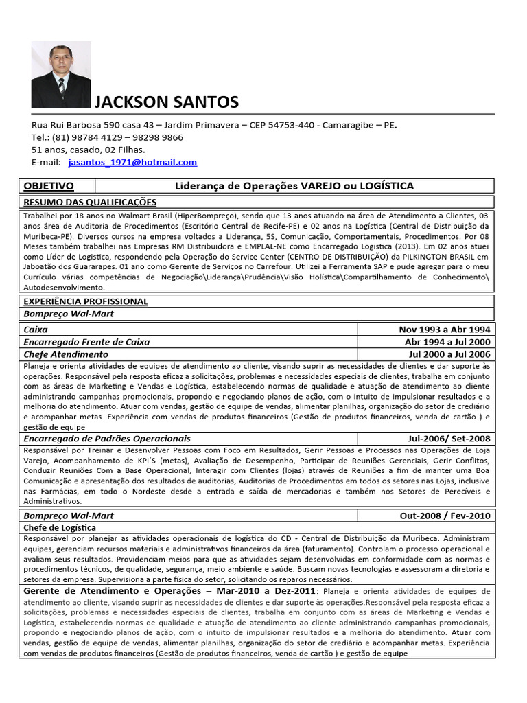Jackson Santos CV Completo 2024 | PDF