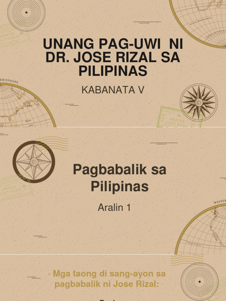 Kabanata-5-Unang-Pag-uwi-sa-Pilipinas Ni Jose Rizal | PDF