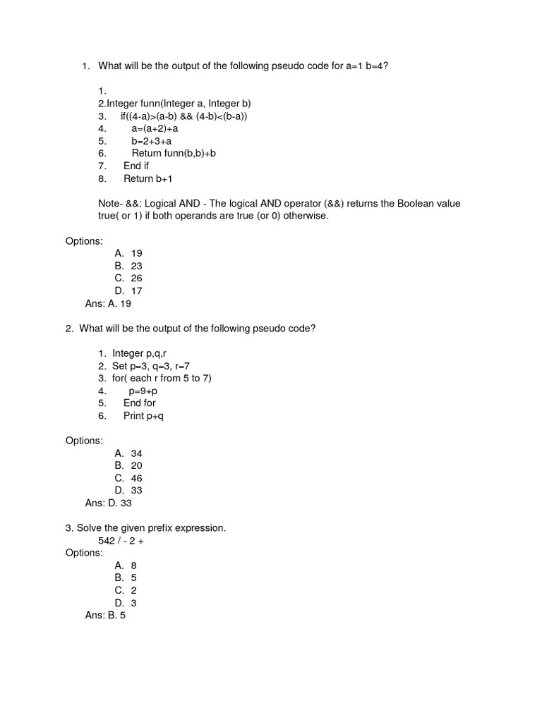 Pseudocode Pdf Boolean Data Type Bit 2048