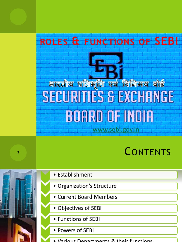 Roles Functions OF: & Sebi | PDF | Stocks | Securities (Finance)