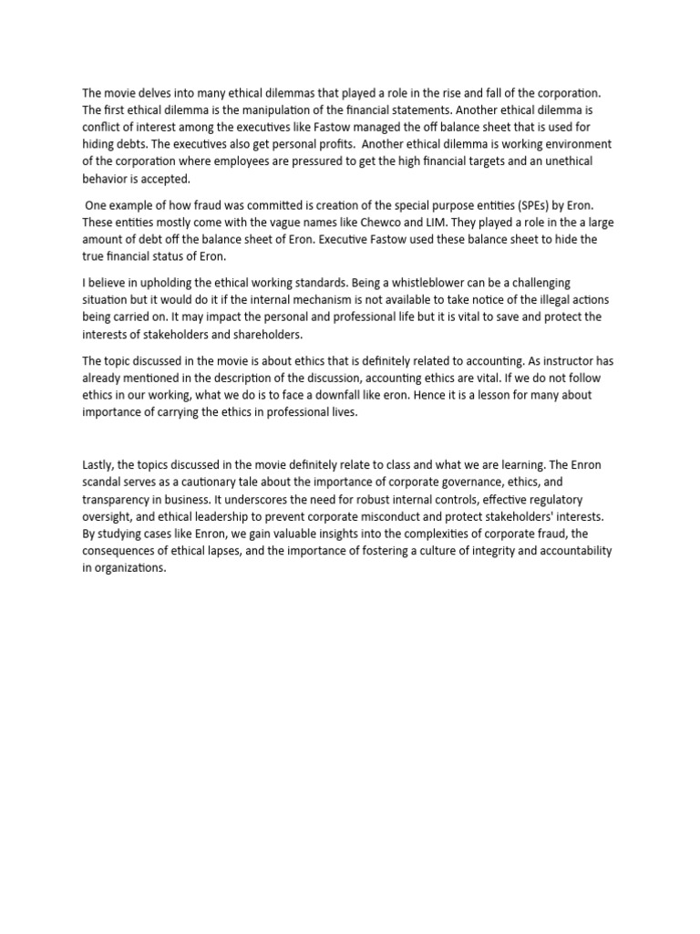 Ethical Dilemma From Movie | PDF