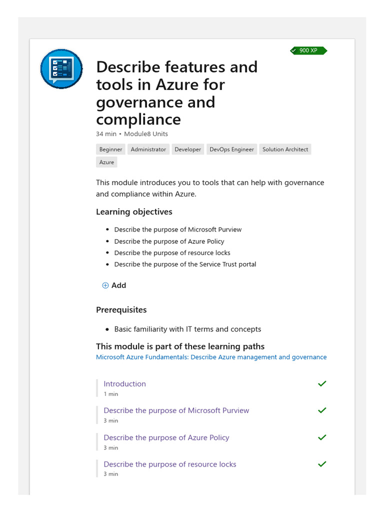 Azure Governance and Compliance Tools | PDF | Virtual Machine ...