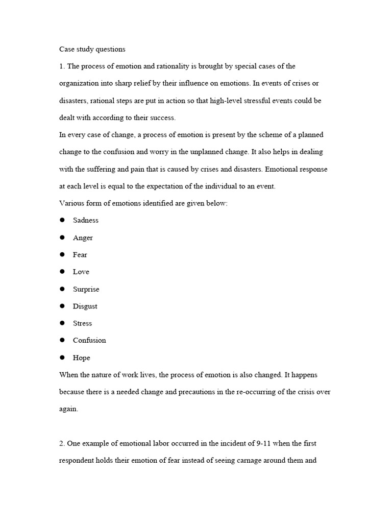 Case Study Questions | PDF