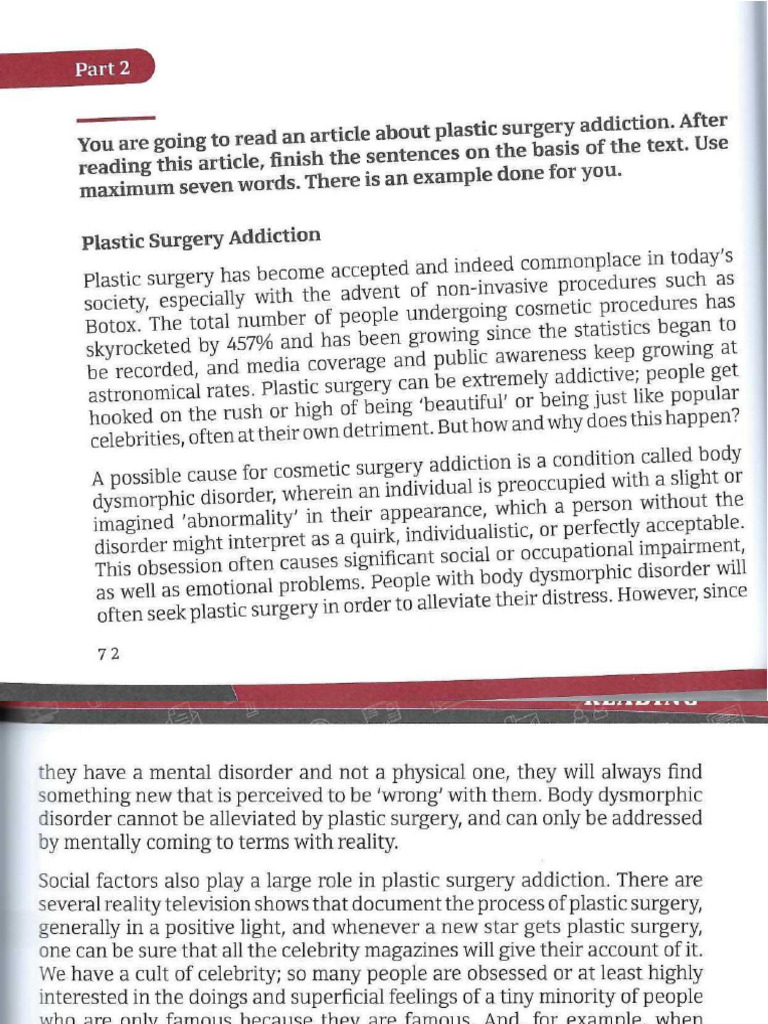 R - Plastic Surgery Addiction | PDF