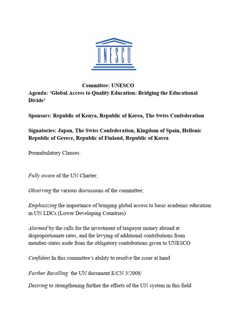 Draft Resolution | Download Free PDF | Public–Private Partnership ...