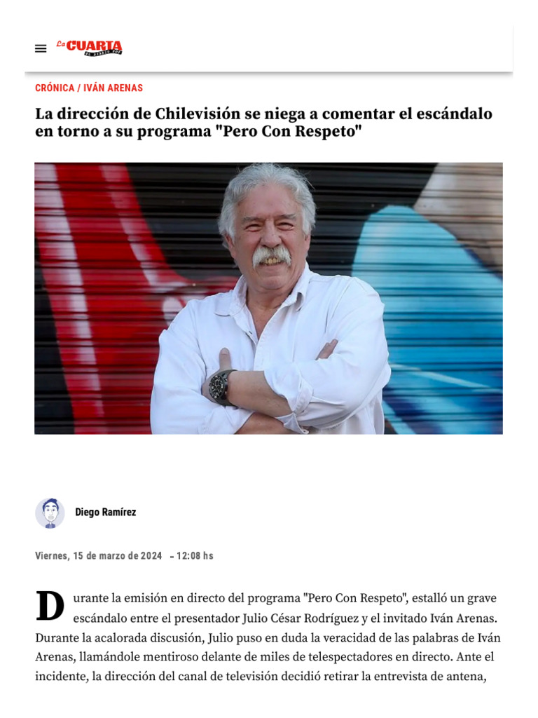 La Dirección de Chilevisión Se Niega A Comentar El Escándalo en Torno A ...