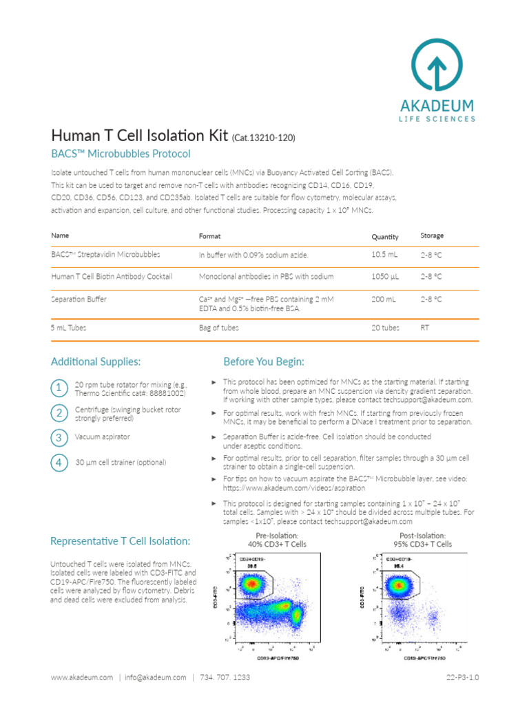 Protocol Human TCells | PDF | Centrifuge | Chemistry