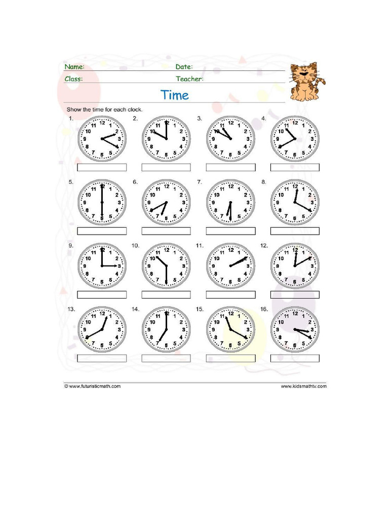 Telling The Time | PDF