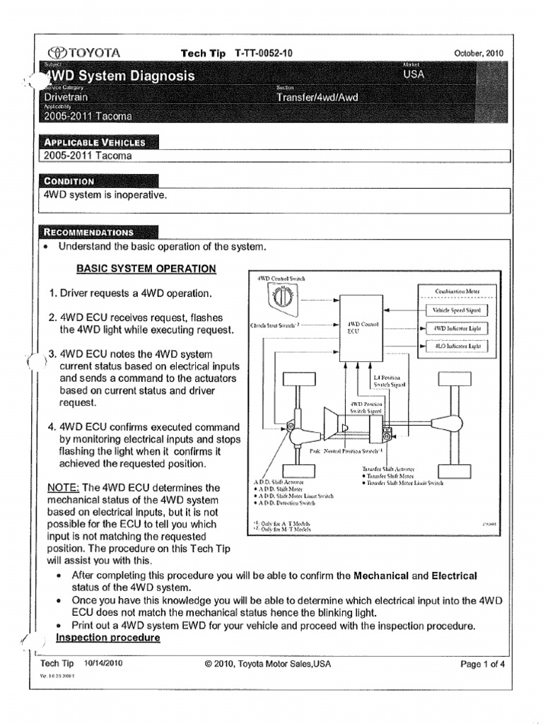 Tacoma 4WD Diag | PDF
