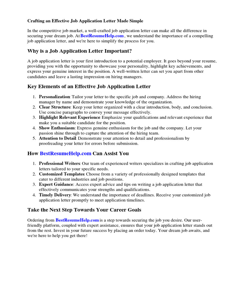 Simple Guide to Job Application Letters | PDF | Résumé | Job Interview
