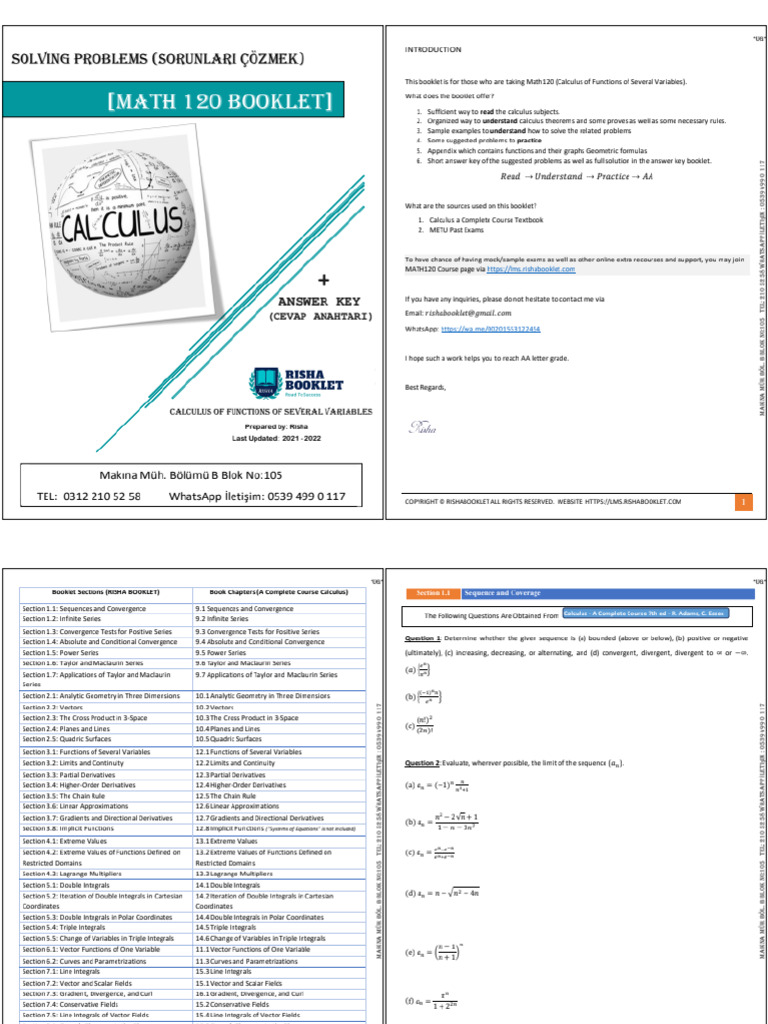 Math 120 Problem Solving and Answer Key Booklet - 1600 - PDF - Gdrive.vip | PDF