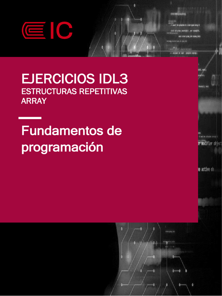 Ejercicios IDL3 | PDF | Algoritmos | Matemáticas