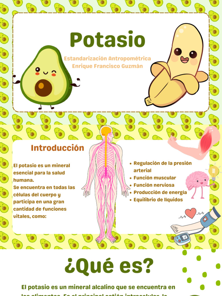 Beneficios y Fuentes de Potasio | PDF | Potasio | Química