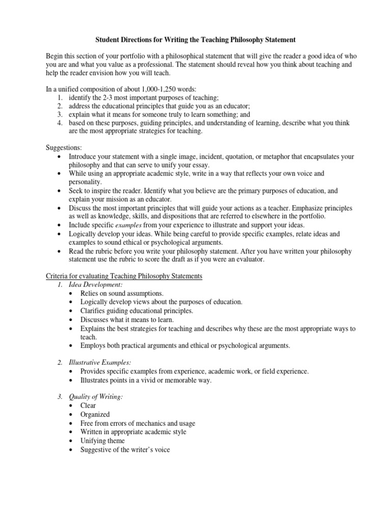 Crafting Your Teaching Philosophy | PDF | Idea | Argument