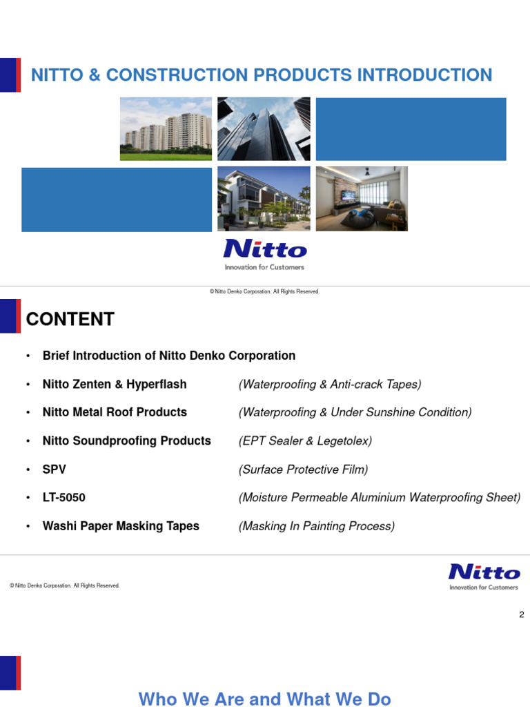 2302 Application of Nitto Construction Products | PDF | Adhesive ...