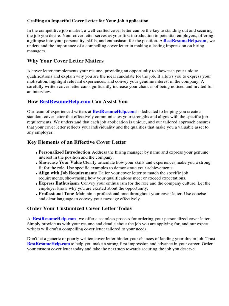 Effective Cover Letter for Job Applications | PDF | Job Interview | Résumé