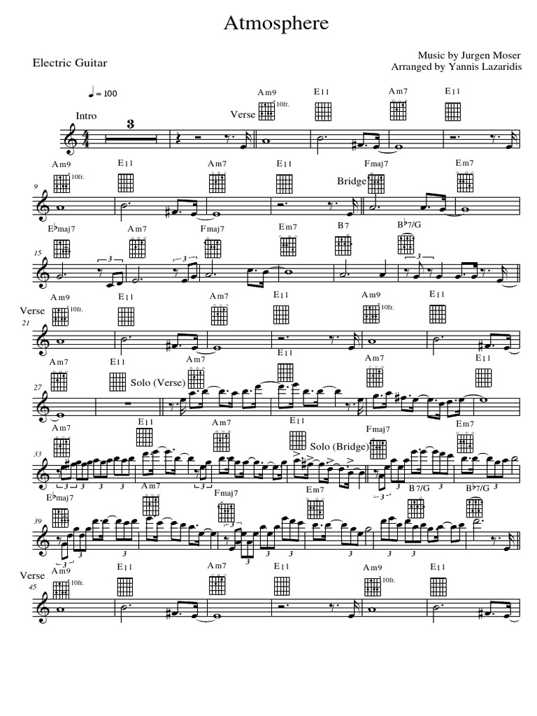 Atmosphere - Electric Guitar | PDF | Musical Forms
