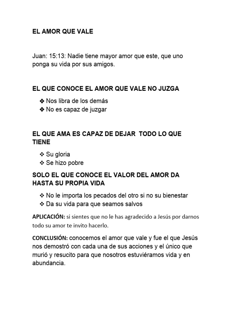 El Amor Que Vale | PDF