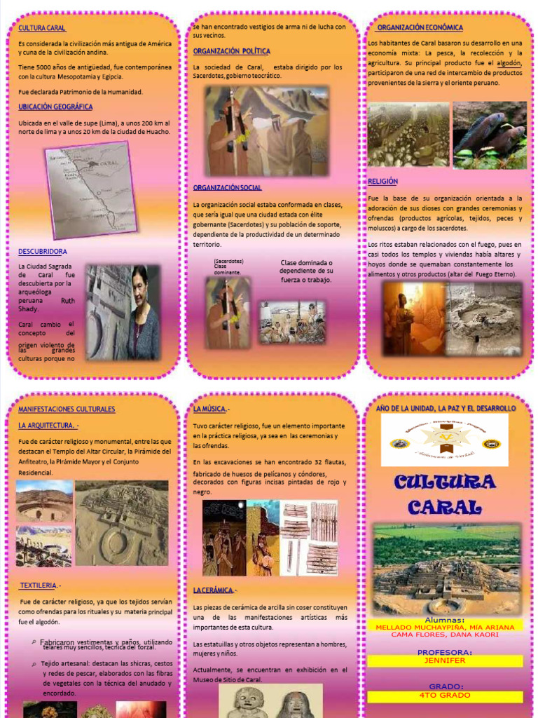 Triptico de La Cultura Caral - Final | PDF