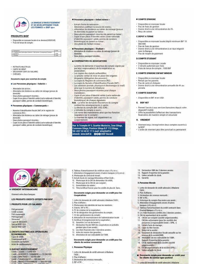 Depliants Bidf-1 | PDF
