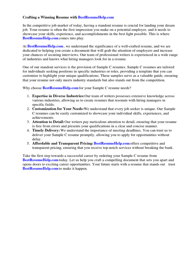 Sample Cover Letter Federal Job | Download Free PDF | Résumé