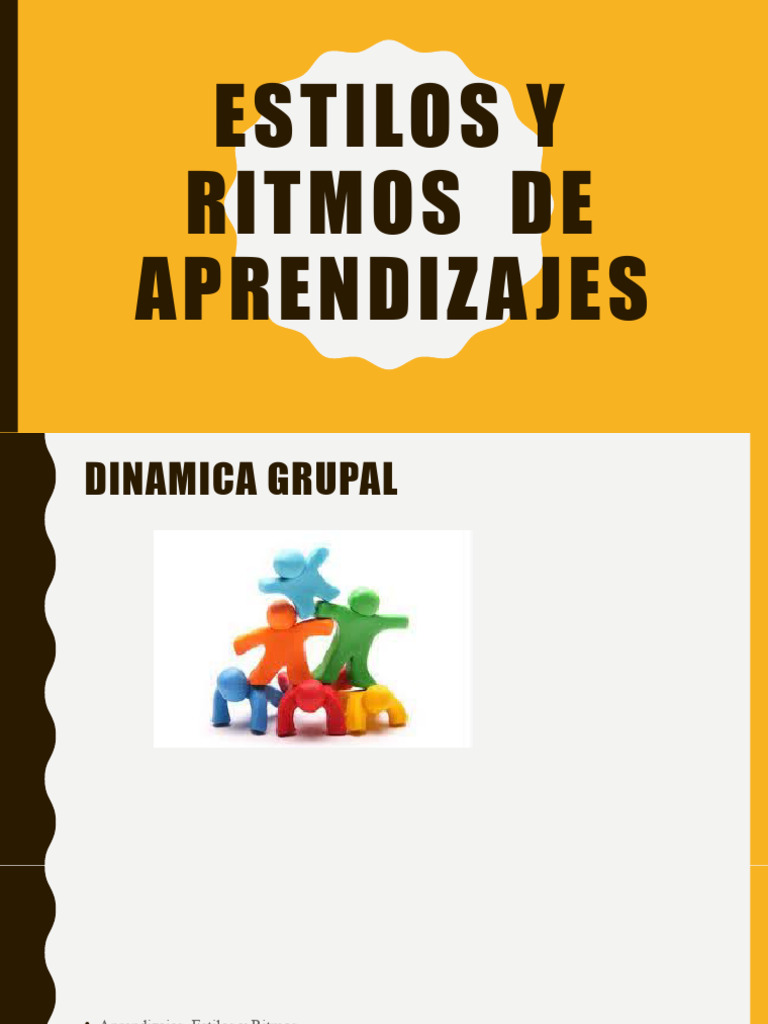 Estilos Y RITMOS DE APRENDIZAJES | PDF | Aprendizaje | Aprendiendo estilos