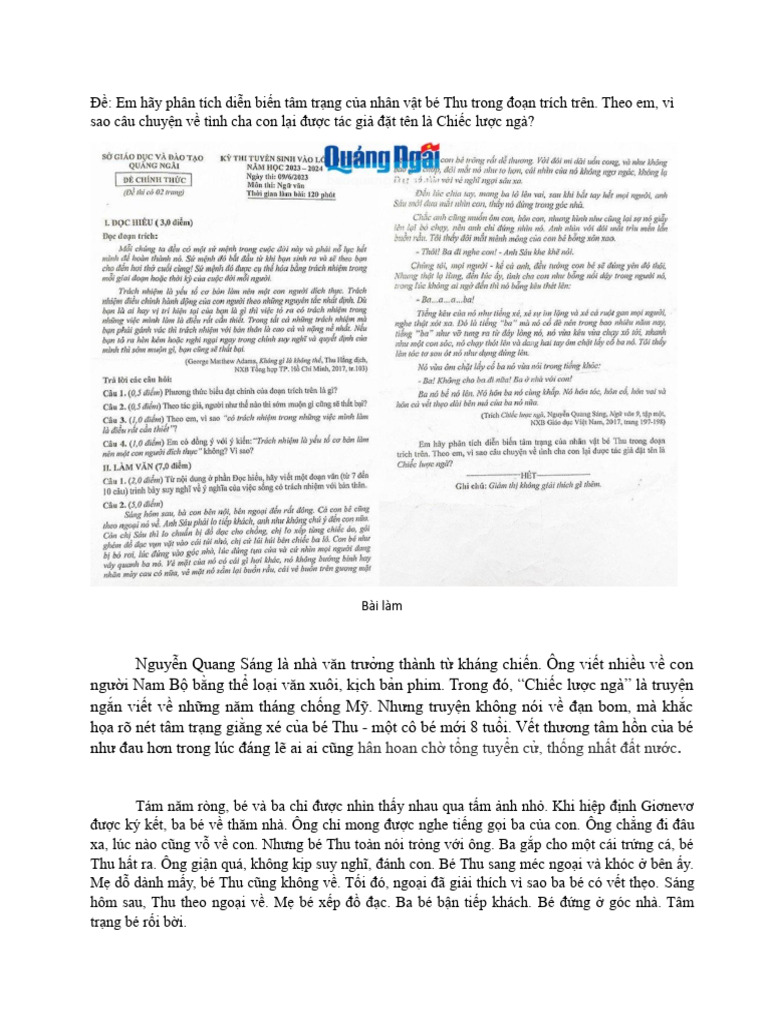 Tâm TR NG Bé Thu Chia Tay | PDF