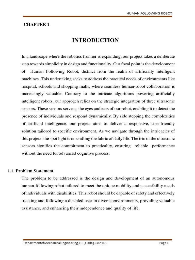 Human Following Robot | PDF | Robot | Robotics