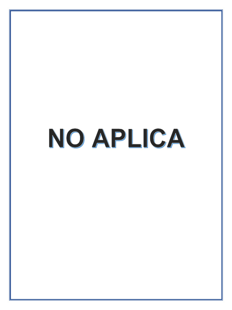 N o Aplica | PDF
