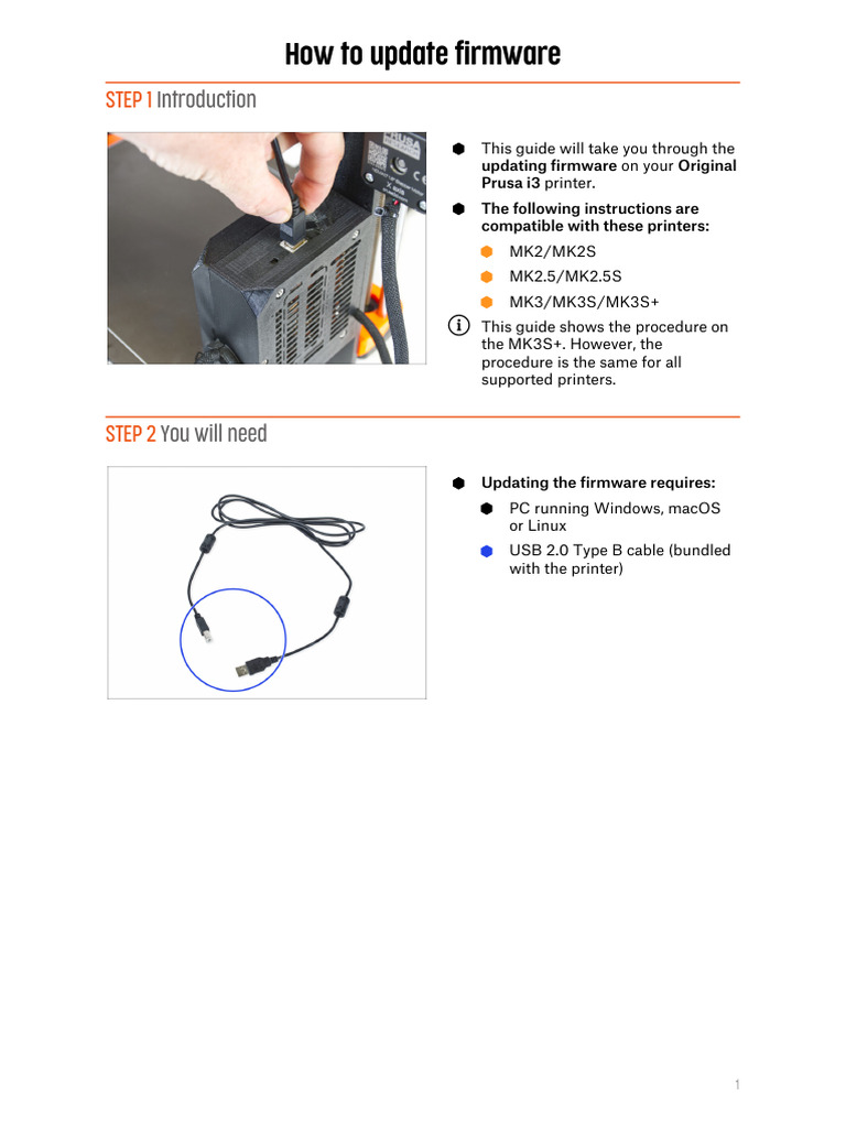 Firmware - Upgrade - Guide - ENG Prusa MK3s+ | PDF | Computing | Software