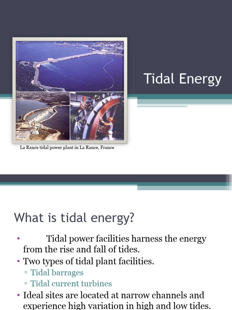 Tidal Energy | PDF | Tide | Energy Development