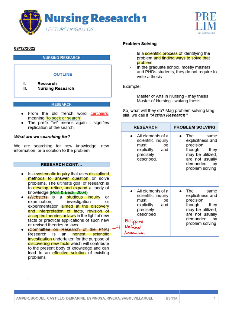 Research Prelims | PDF | Nursing | Hypothesis