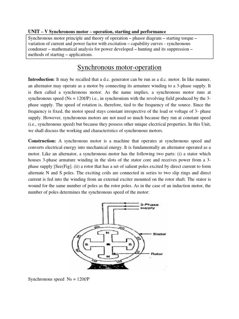 Unit 5 Final | PDF | Electric Motor | Capacitor Unit 5 Final | PDF | Electric Motor | Capacitor