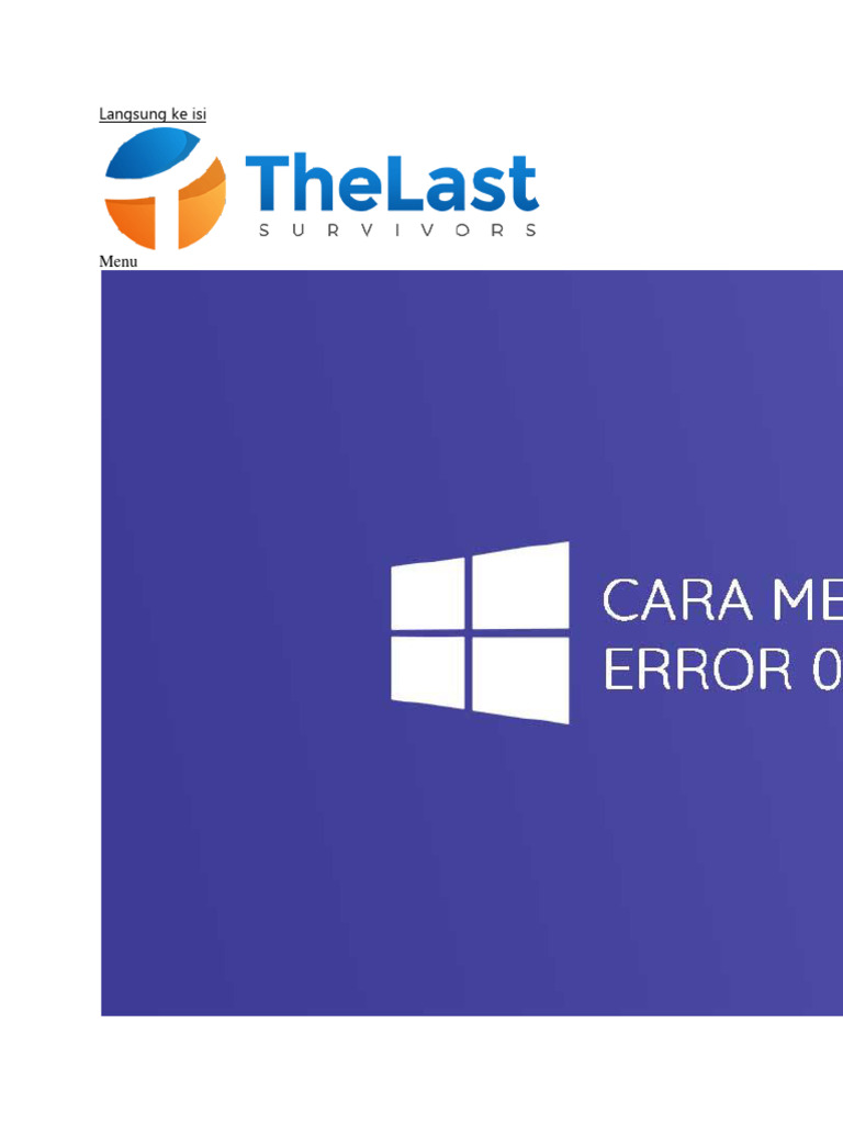 Mengatasi Error 0x80070035 Di Semua Versi Windows | PDF
