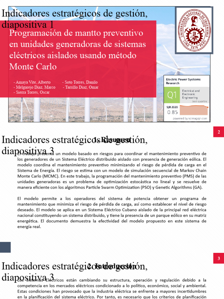Expo2 Confiabilidad | PDF | Planificación | Energía renovable