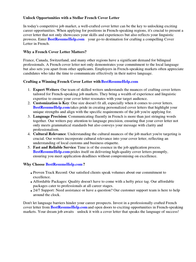 Cover Letter in French | PDF | French Language | Teachers